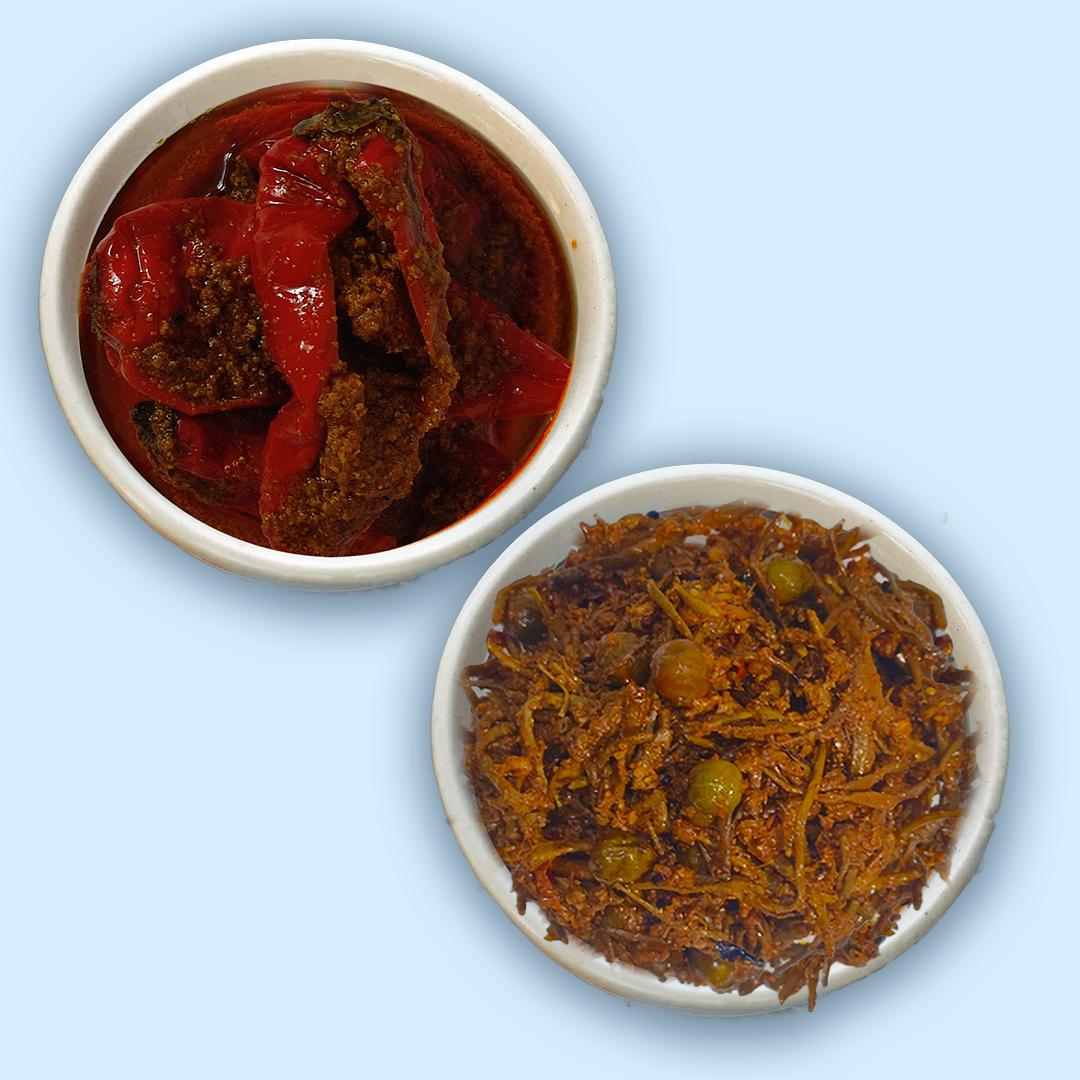 Chatpata Pickle Combo - Ker Sangri & Stuffed Red Chili Pickles – Being ...