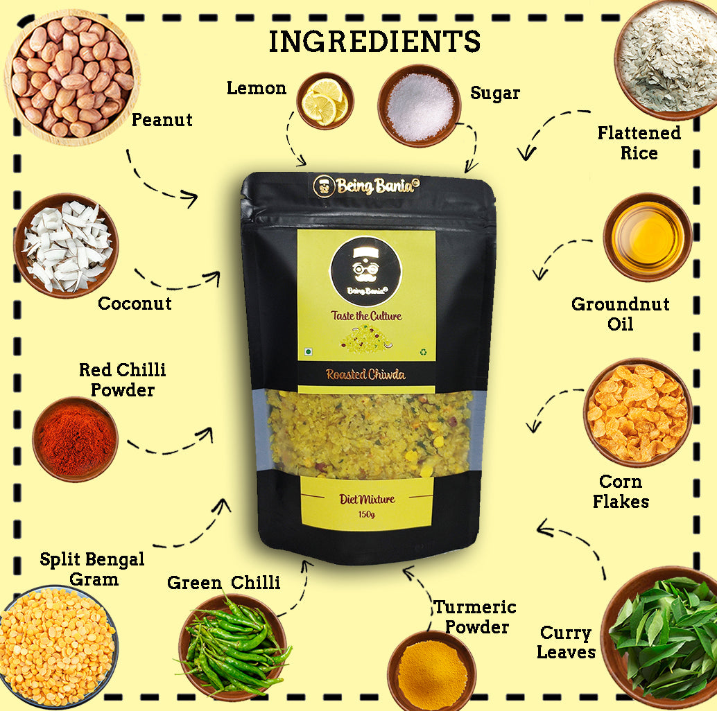 Roasted Chiwda Namkeen | Diet Mixture – Being Bania